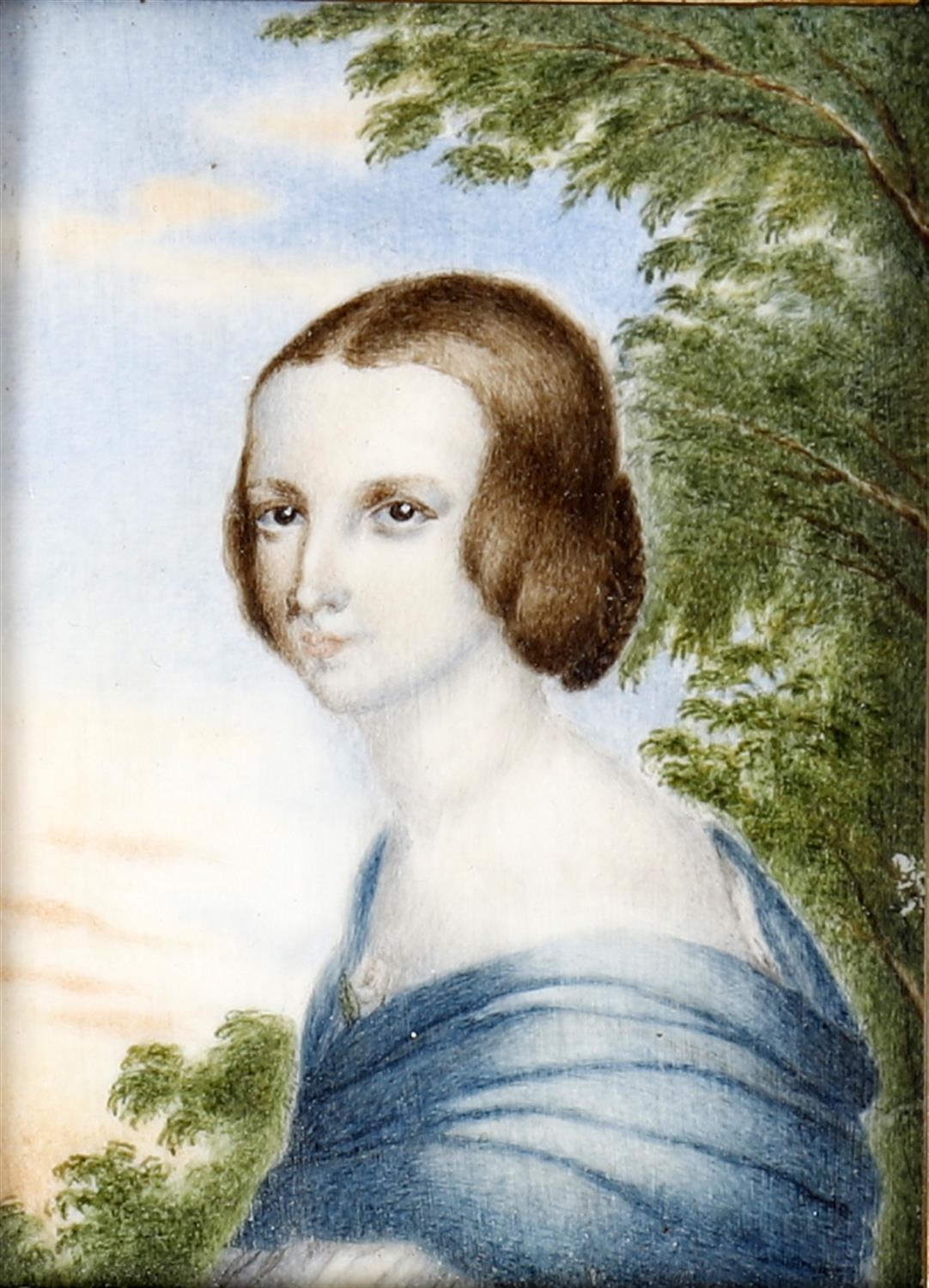 British School, 19th Century | A portrait miniature of a lady seated ...