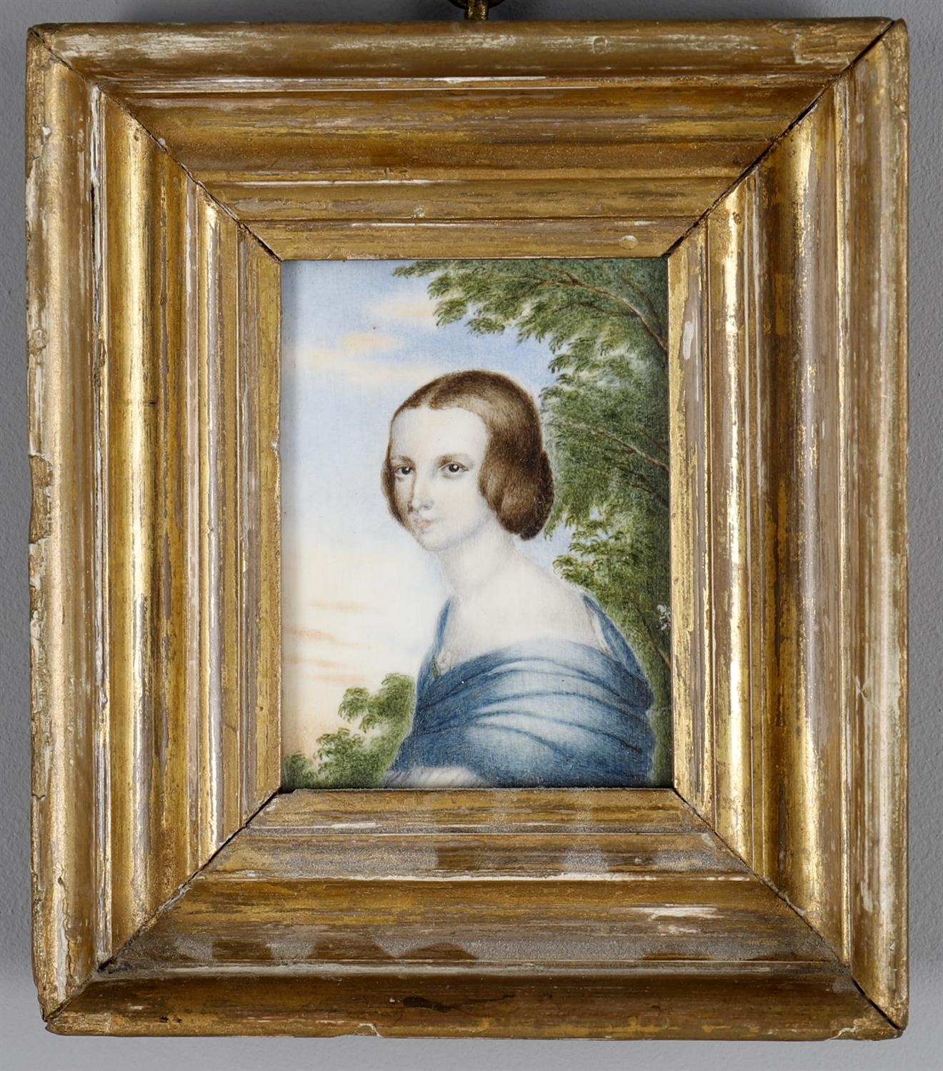 British School, 19th Century | A portrait miniature of a lady seated ...