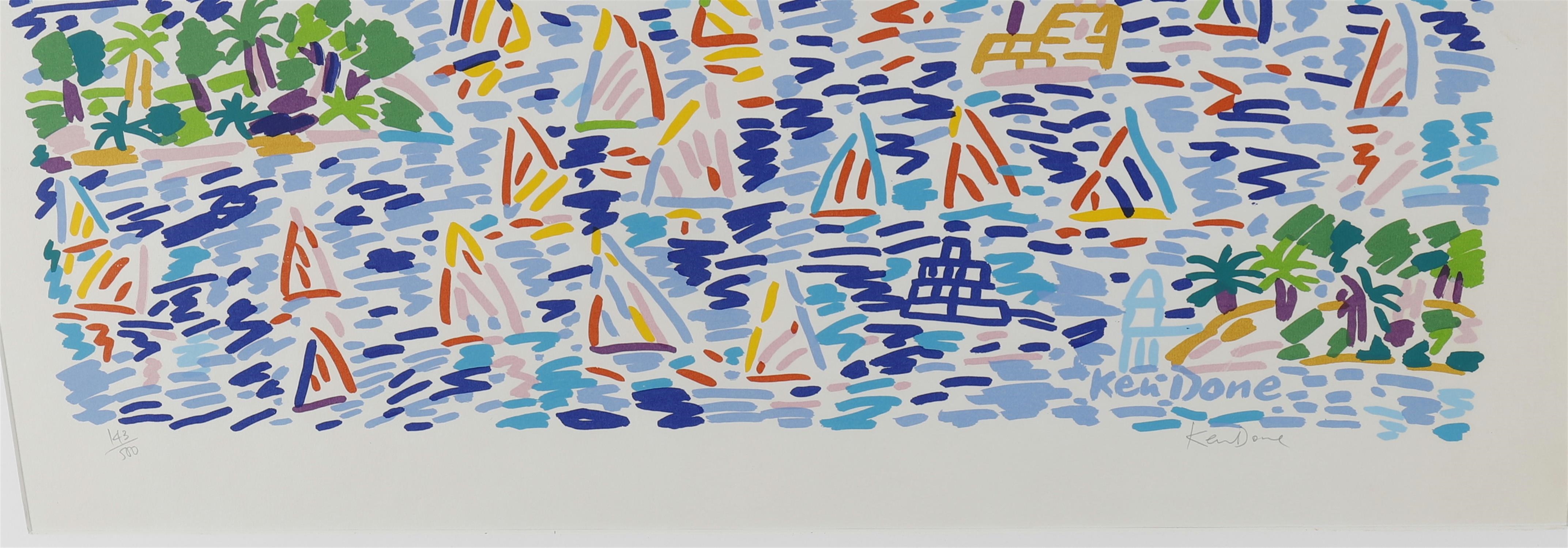 Ken Done | Sydney Harbour, Pink bridge | MutualArt