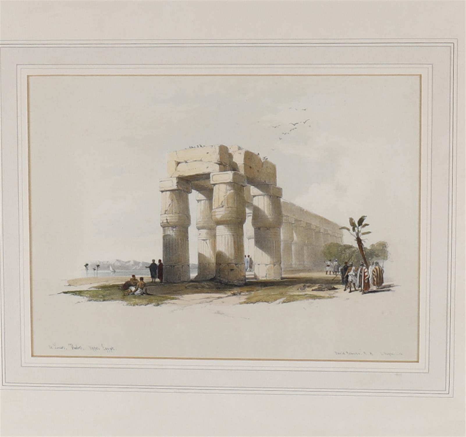 David Roberts | Two views of Thebes | MutualArt