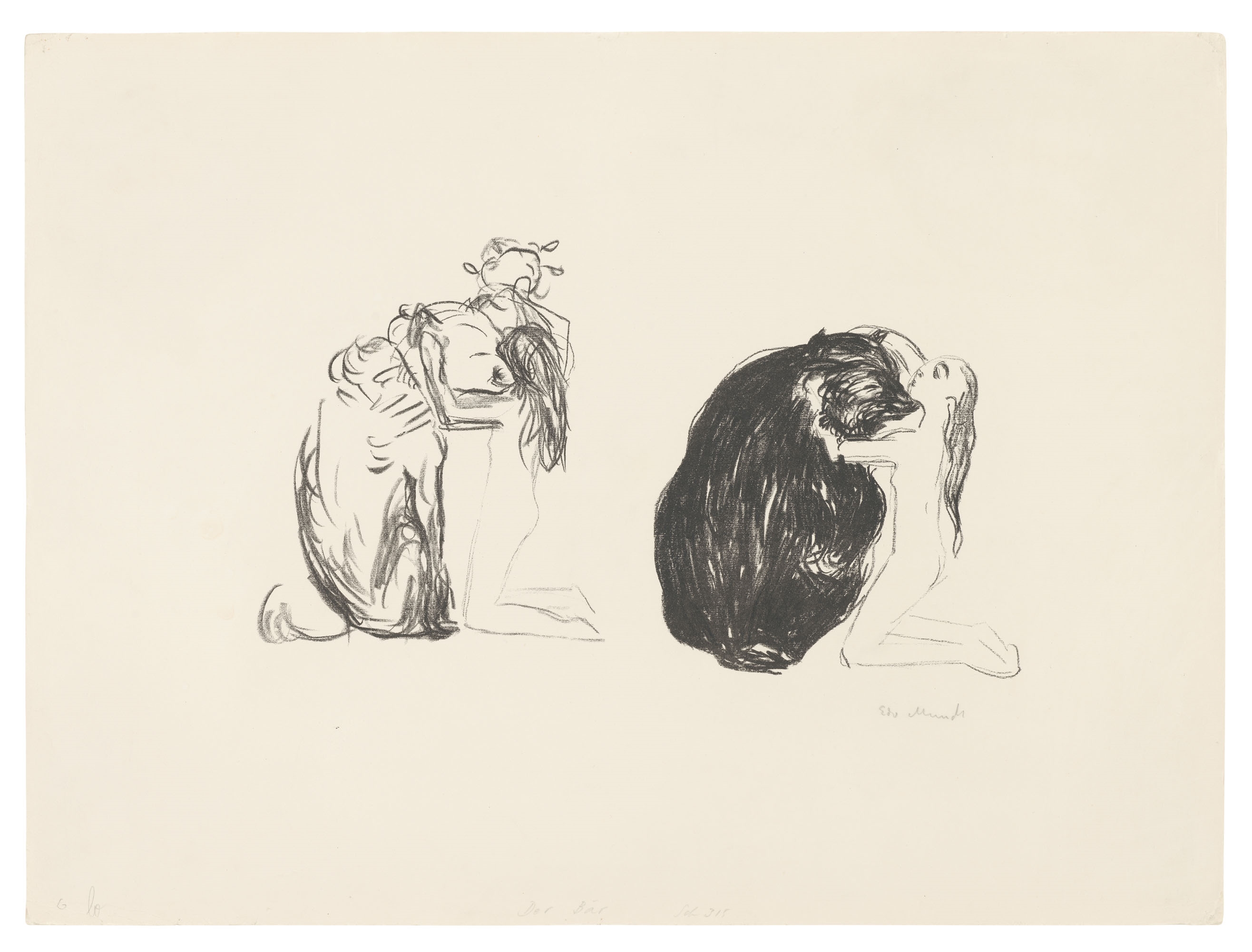Edvard Munch | Der Tiger (The Tiger), from Alfa und Omega (1908 - 1909 ...
