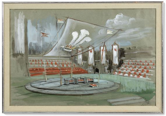 Carl Toms | Design for the dais and podium for the Investiture of H.R.H ...