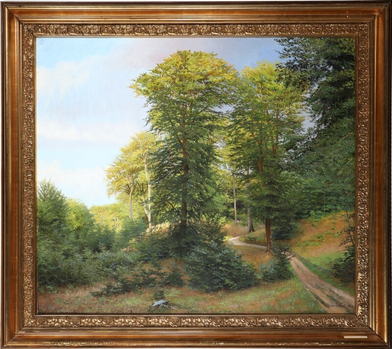 Marcus Bech Fritz | “Fra Moesgaard skov en eftermiddag” (1896) | MutualArt
