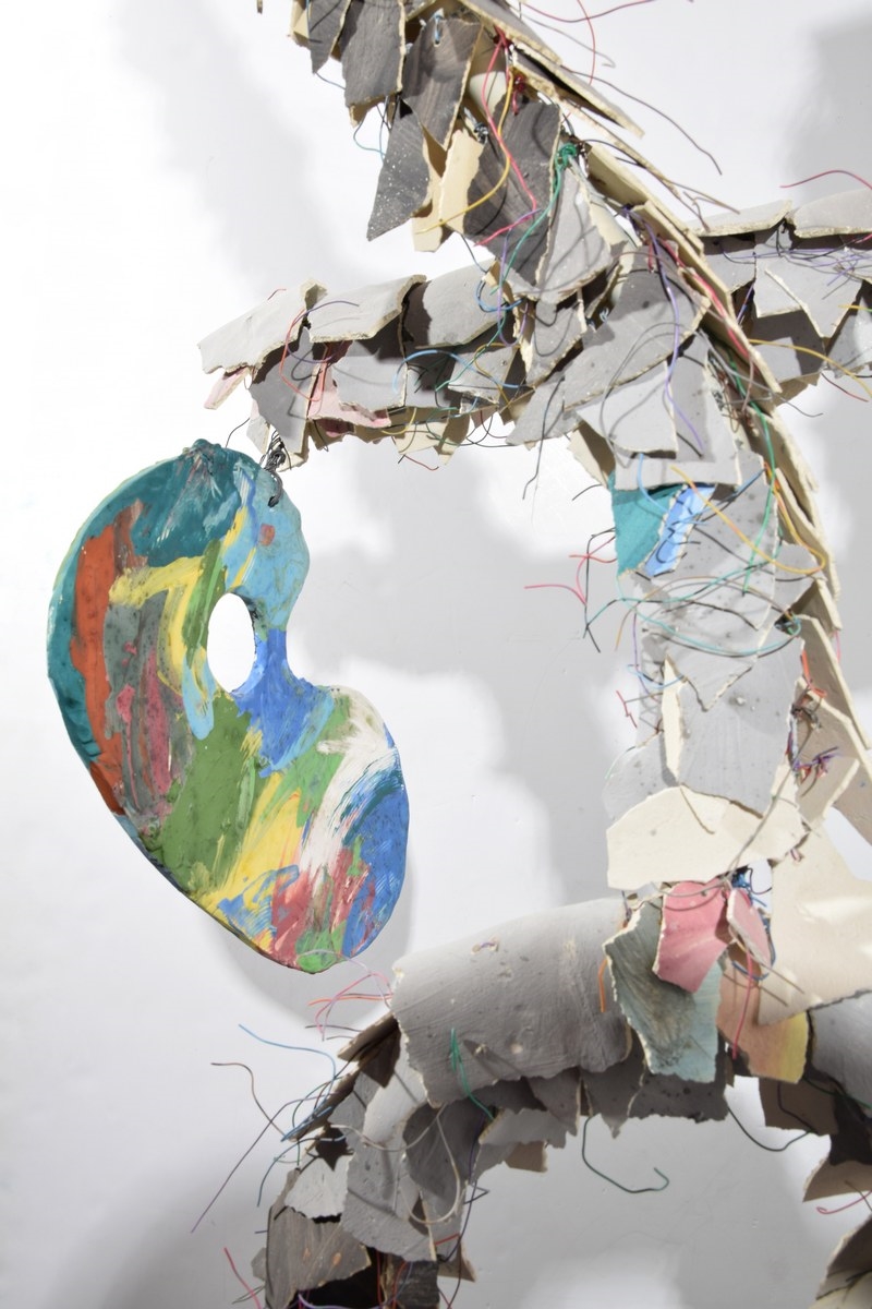 Michael Lucero | Large Hanging Figural Sculpture, 90H (1982) | MutualArt