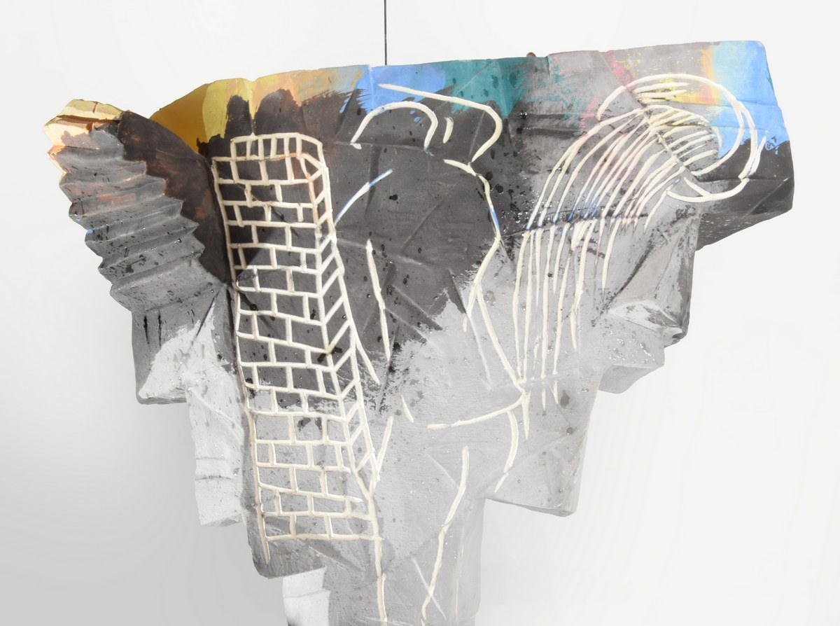 Michael Lucero | Large Hanging Figural Sculpture, 90H (1982) | MutualArt
