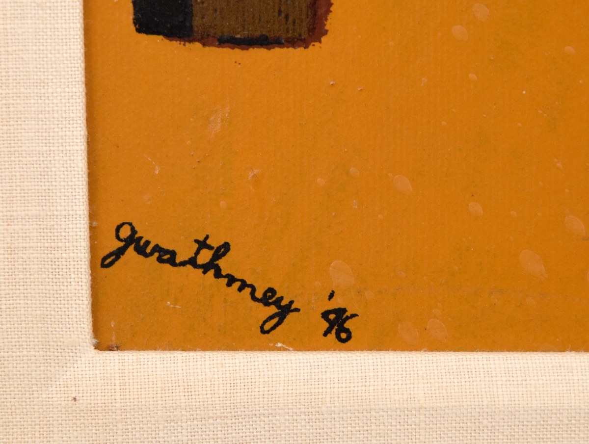 Robert Gwathmey | Painting, Figure with Floral Bouquet (1946) | MutualArt