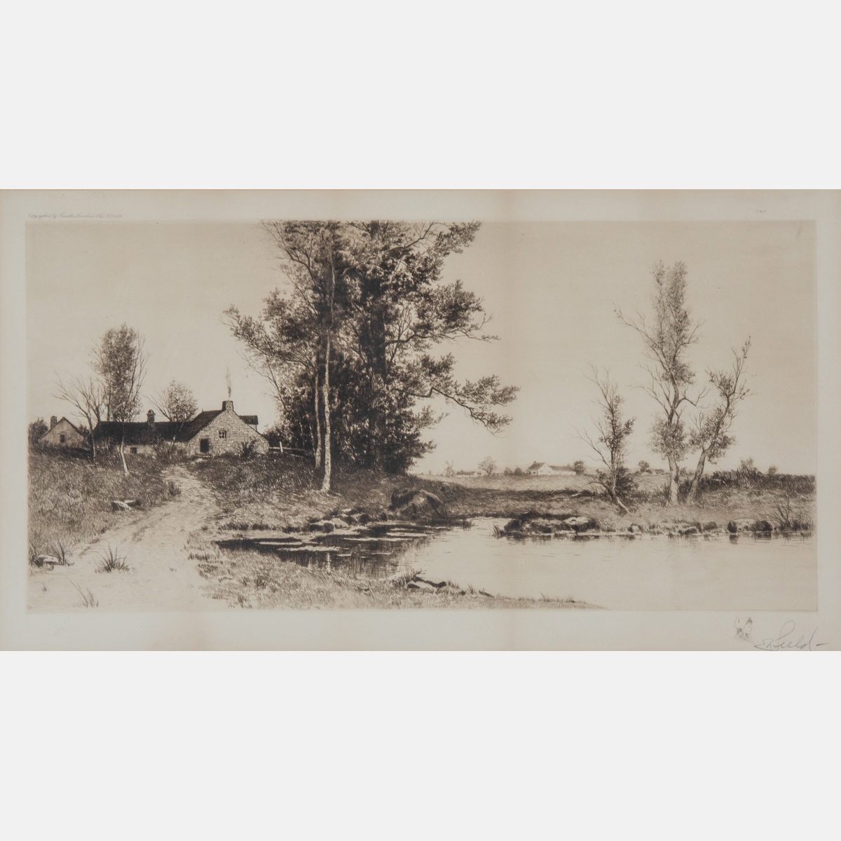 Edward Loyal Field | Stone Cottage by River | MutualArt