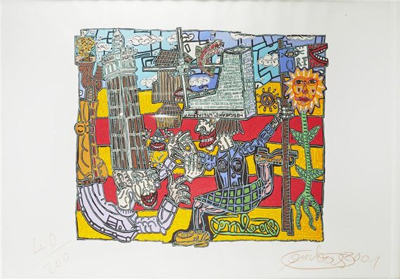 Robert Combas | Composition aux personnages et architectures (2001 ...