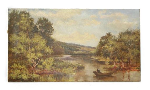 William W. Gosling | River landscape (Circa 1880) | MutualArt