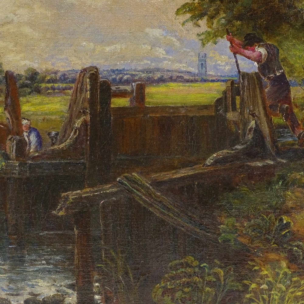 John Constable | THE LOCKS (A SCENE REMINISCENT OF THE LEAPING HORSE ...