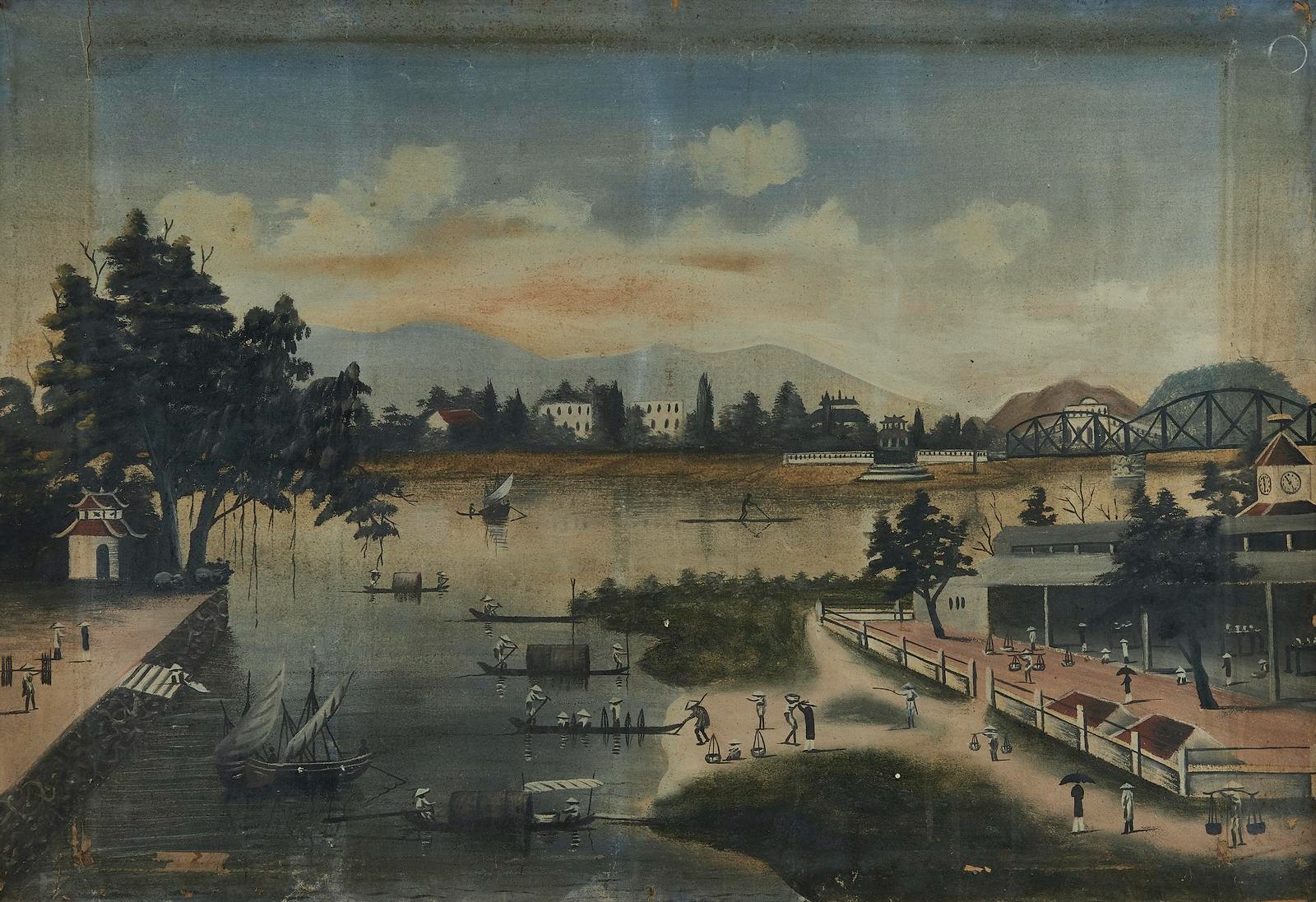 Henri Emile Vollet | Paysage fluvial en Indochine | MutualArt
