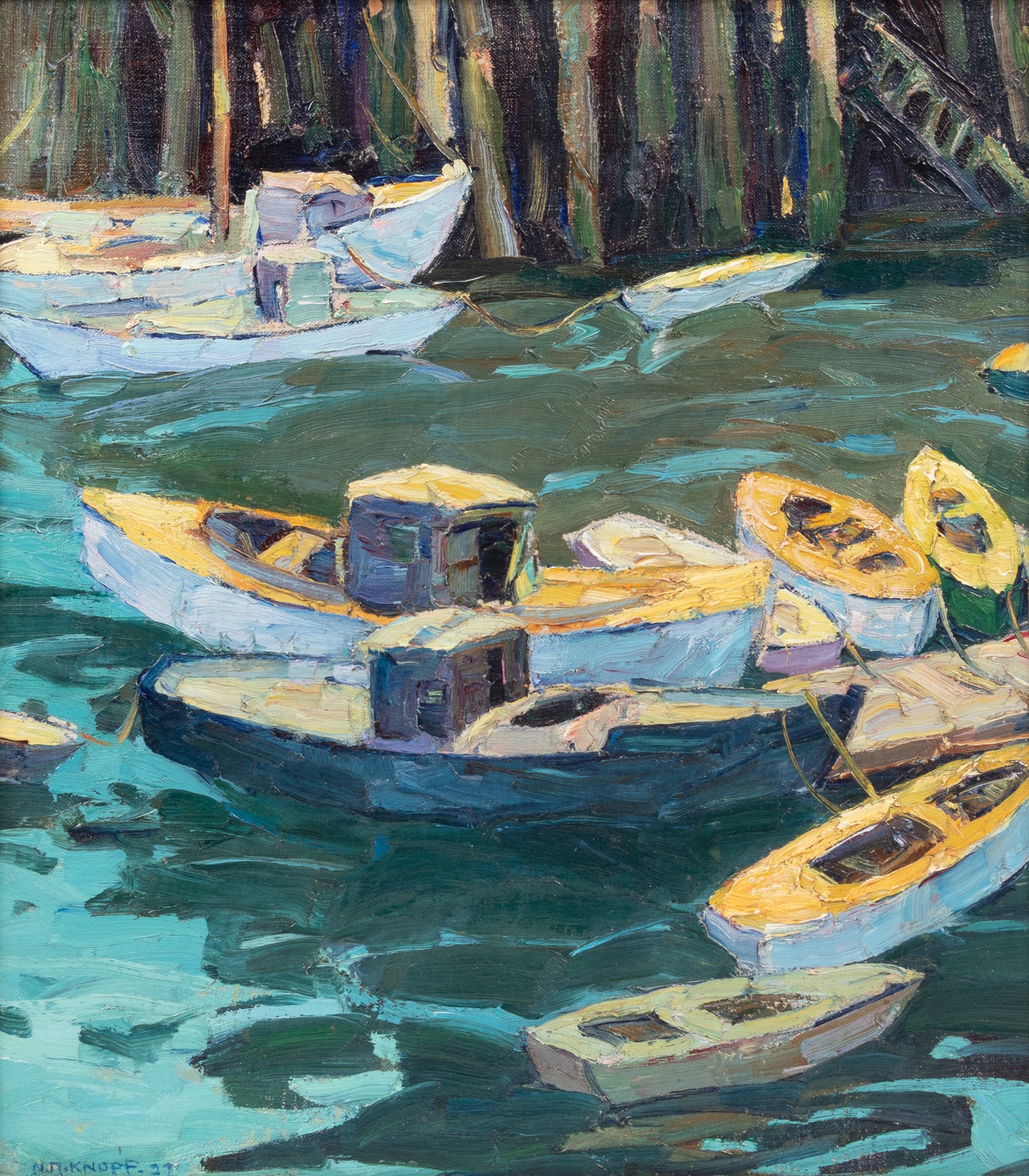 Nellie Augusta Knopf | The Wharf of Little Boats (1927) | MutualArt