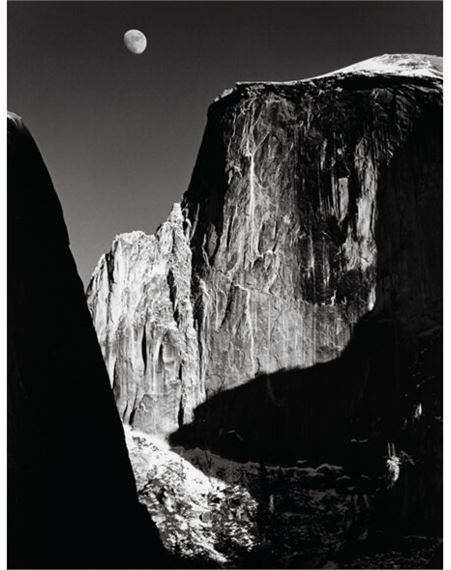 Ansel Adams | Moon and Half Dome, Yosemite National Park, California ...