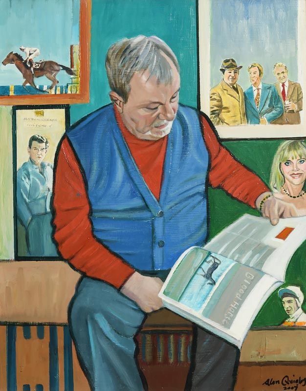 Alan Quigley | Reading the Racing Post (2007) | MutualArt