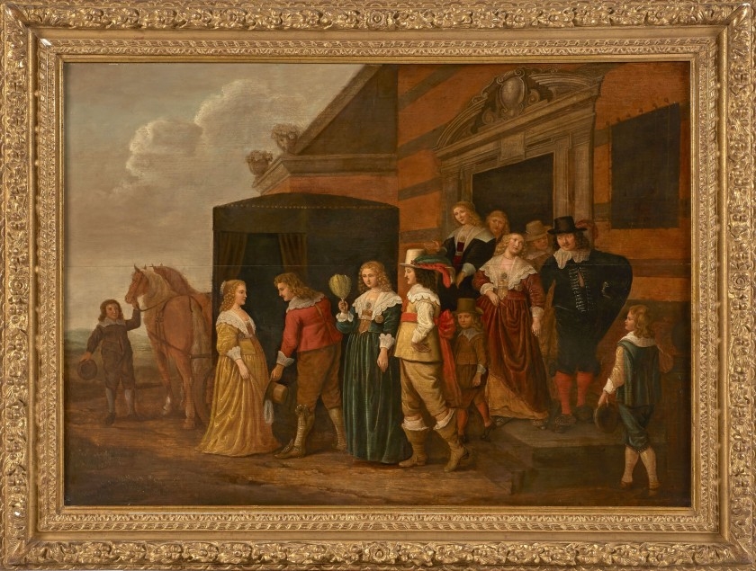Adriaen Lucasz. Fonteyn | Le départ du carrosse | MutualArt