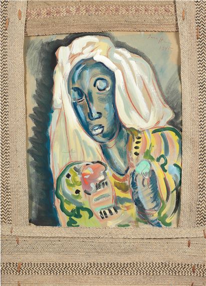 Irma Stern | Portrait of an Indian woman (1945) | MutualArt