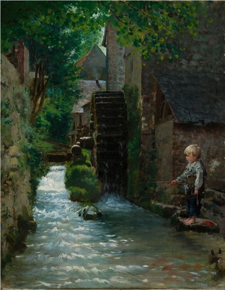 Gabriel Guay | Enfant jouant avec un bâton | MutualArt