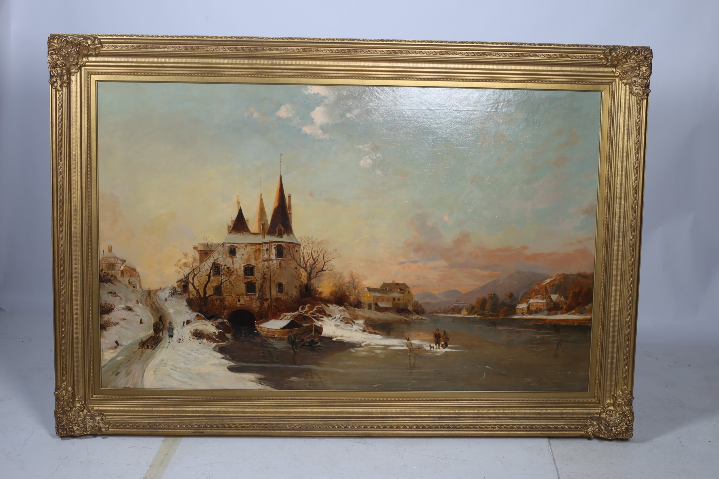 Remigius Adrianus Van Haanen | Landscape in Winter with Wood Collectors ...