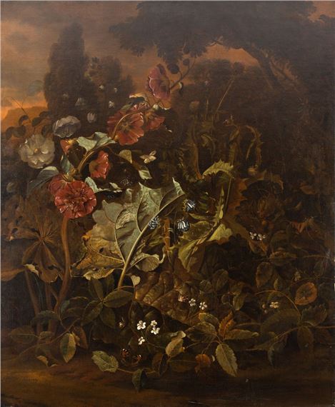 Mathias Withoos | Still Life with Flowers and Butterflies | MutualArt