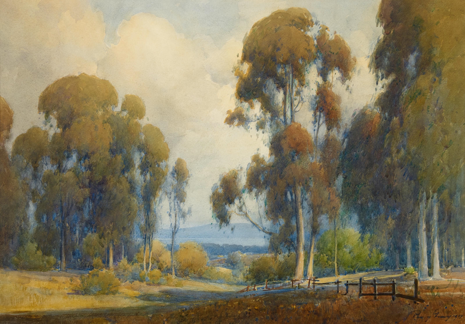 Percy Gray | Eucalyptus on a pond | MutualArt