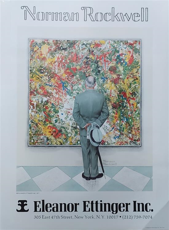 Norman Rockwell | THE CONNOISSEUR,; Jackson Pollock painting, This is ...