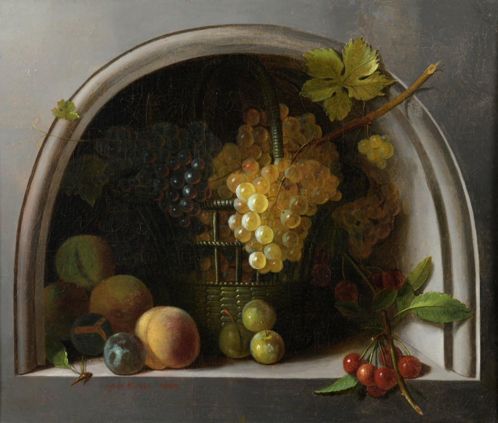 Gabriel-Germain Joncherie | Still life with fruits (1840) | MutualArt