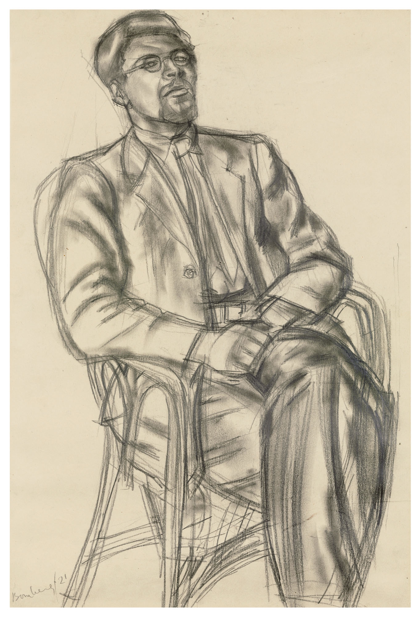 David Bomberg | Portrait of a Man (1921) | MutualArt