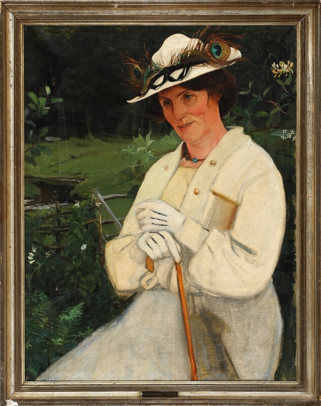 Harald Slott-Møller | Portrait of the artist's wife Agnes Slott-Møller ...