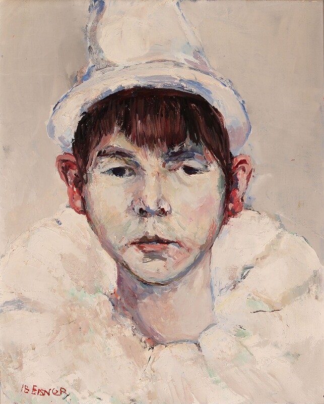 Ib Eisner | Portrait of the son Jeppe as a Læsø clown | MutualArt