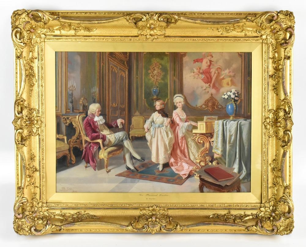 Giuseppe Guidi | Interior scene with gentleman seated listening to a ...