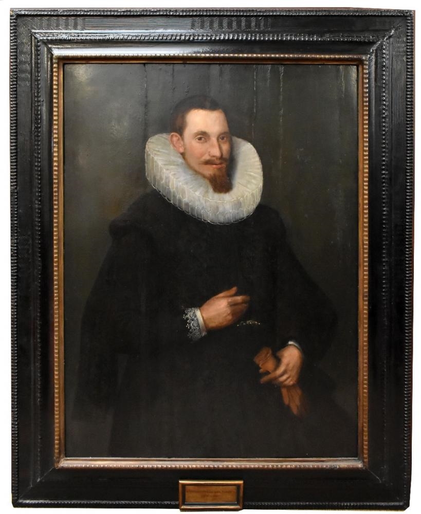 Cornelis van der Voort | Portrait of a lady, three-quarter-length, in a ...