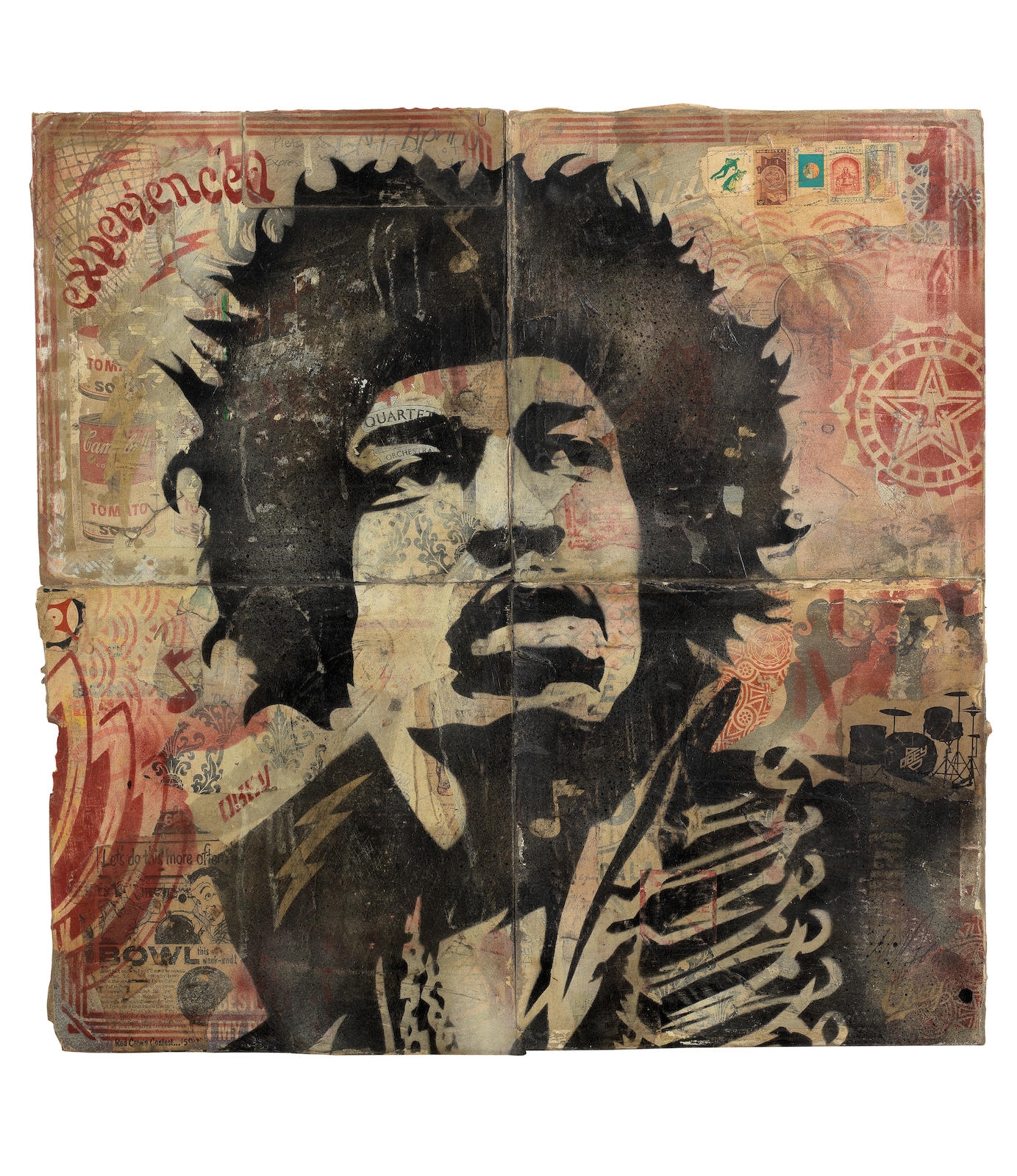 Jimi Hendrix Big Stencil