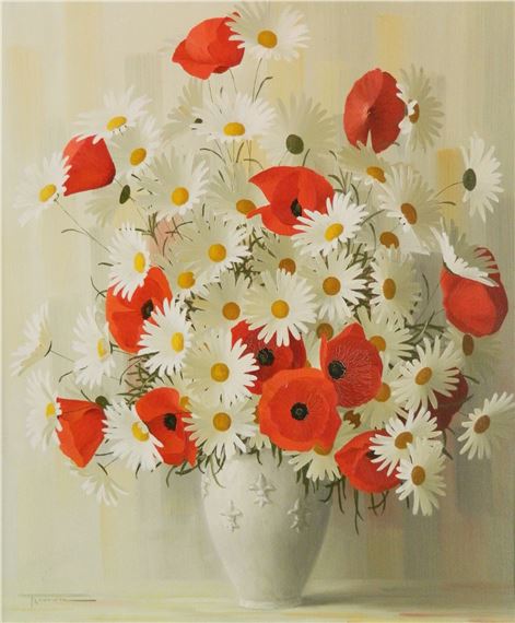 Elizabeth Rouviere | Marguerzites et Coquelicots | MutualArt