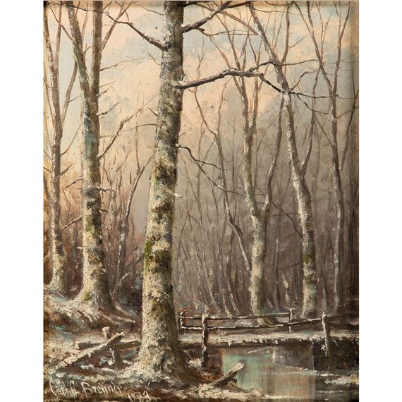 Carl Christian Brenner | Winter Forest Scene (1883) | MutualArt