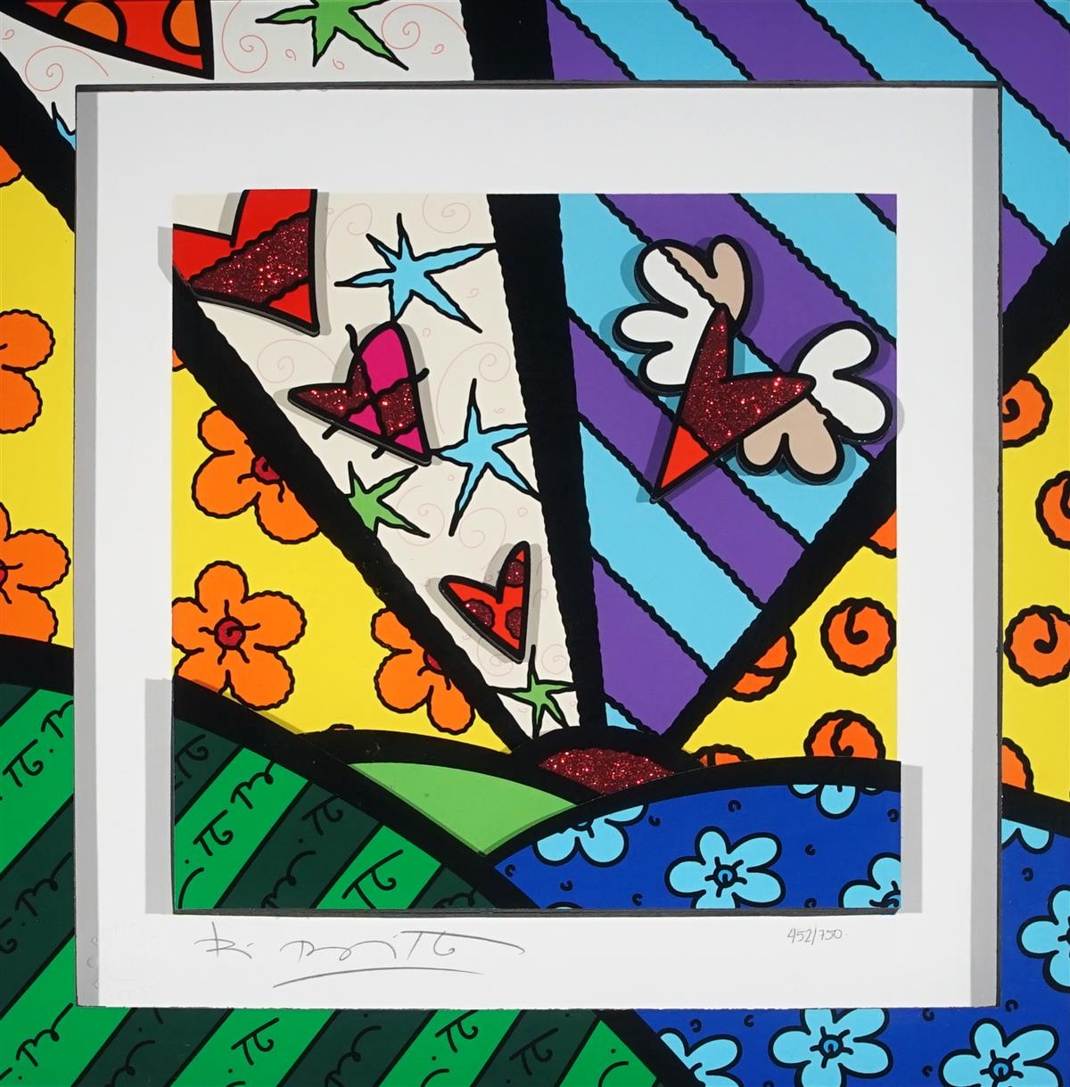 Romero Britto | Flying Heart | MutualArt