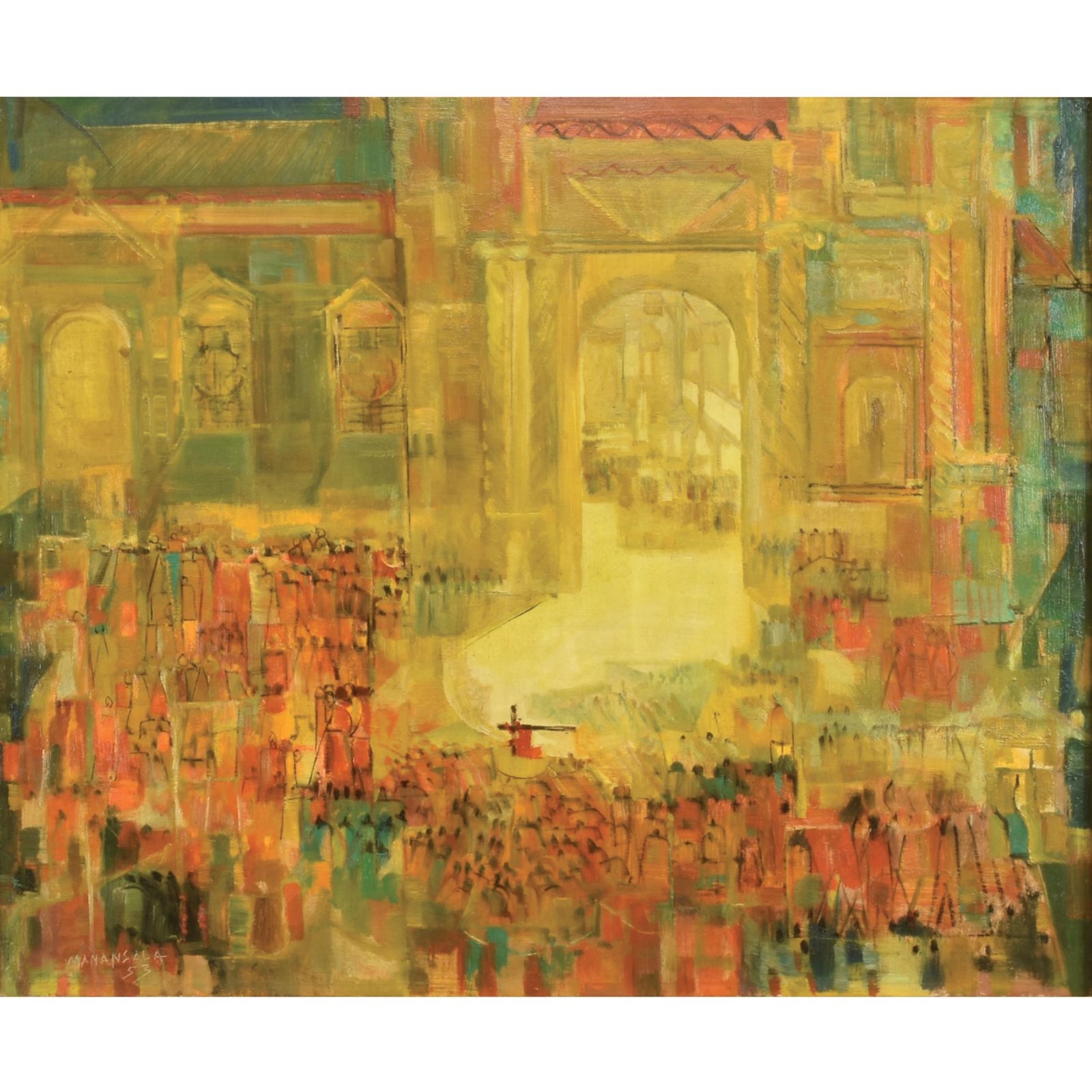 Vicente Manansala | Quiapo (1953) | MutualArt