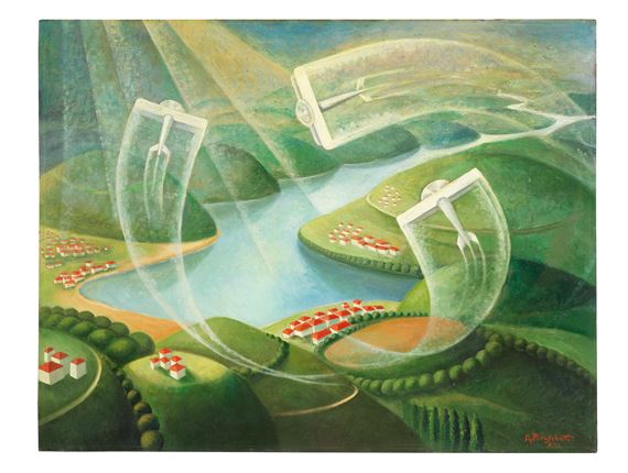 Alessandro Bruschetti | Paesaggio Umbro (1934) | MutualArt