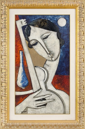 Bruno Landi | Donna con chitarra e vaso (2000) | MutualArt