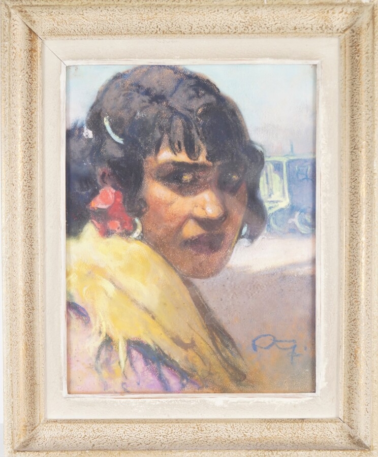 Louis Fortuney | Portrait d'une jeune gitane | MutualArt