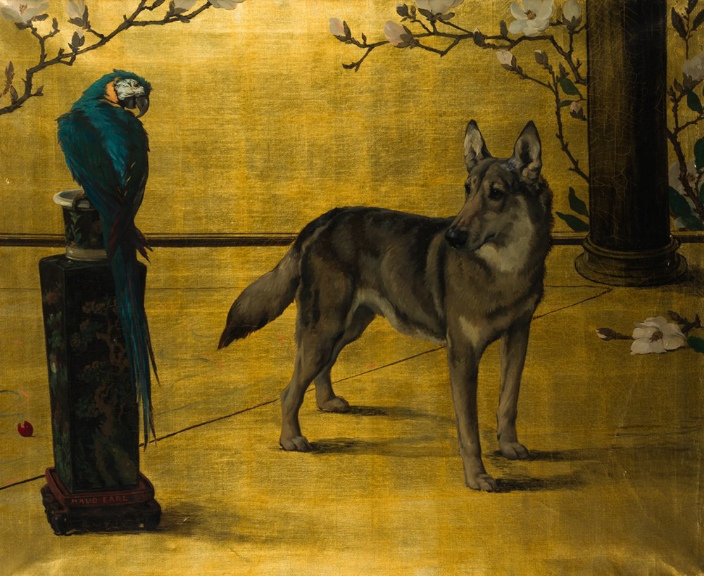 Maud Alice Earl | PASTOR ALEMÁN Y LORO (1917) | MutualArt