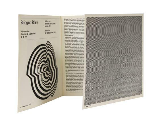 Bridget Riley | A Bridget Riley 1963 exhibition booklet | MutualArt
