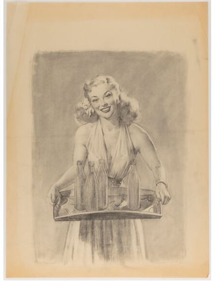 Gil Elvgren | Beautiful Yong Lady Serving a Tray if Canada Dry Spur ...