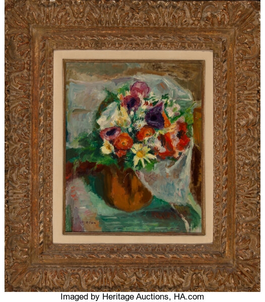 Arthur Fillon | Still life with flowers in a vase | MutualArt