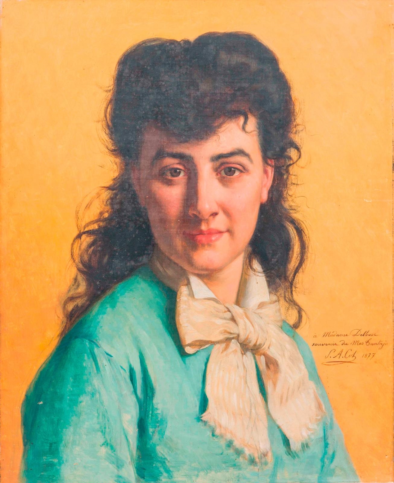 Pierre-Auguste Cot | Portrait of a young woman wearing a scarf (1877 ...