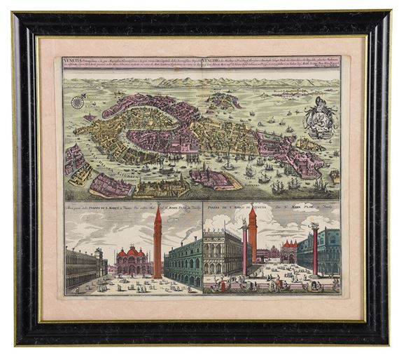 Georg Matthäus Seutter | Seutter - Map of Venice and Piazza de San ...