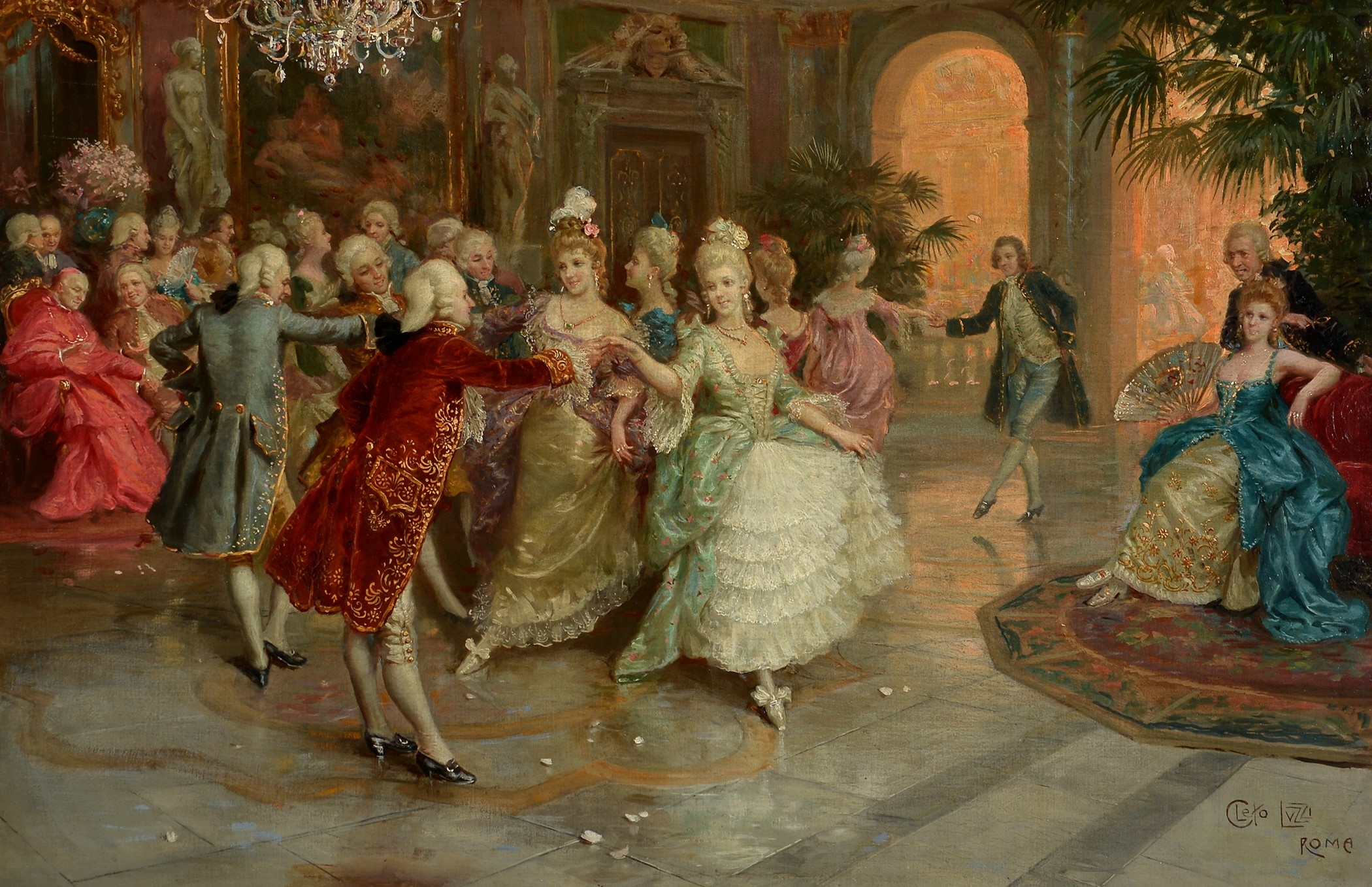 Cleto Luzzi | An 18th Century ball attended by a Cardinal | MutualArt