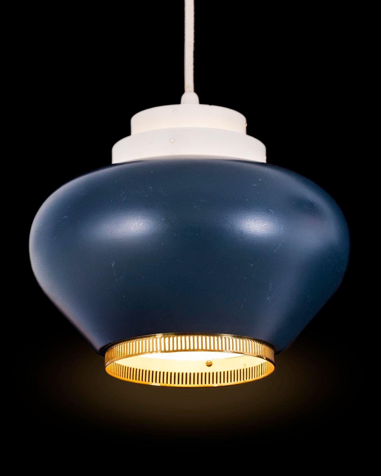 Alvar Aalto | A A333 Nauris Turnip blue pendant lamp | MutualArt