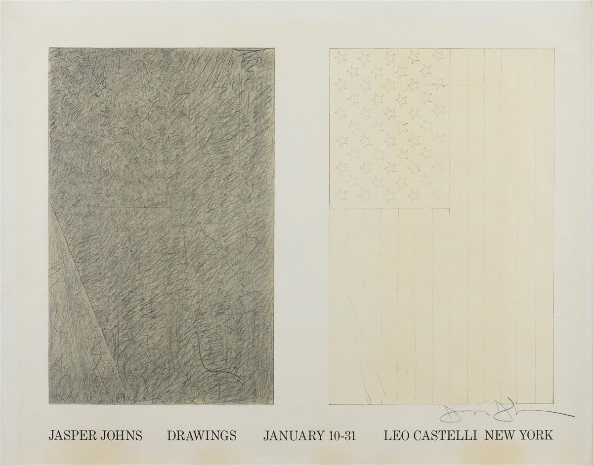 Jasper Johns | EXHIBITION POSTER for THE DRAWINGS OF JASPER JOHNS at ...