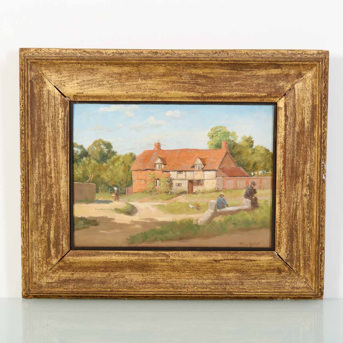 Percy Robert Craft | Paisagem rural com casario e figuras | MutualArt