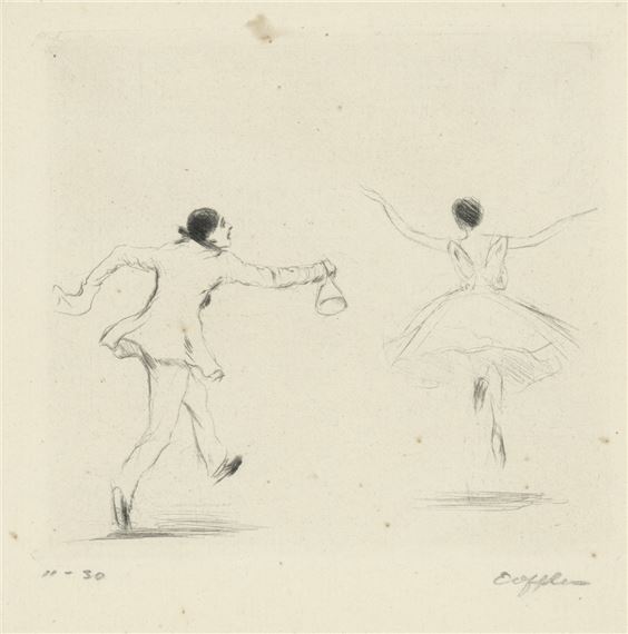 Ernst Oppler | Bronislava Nijinska und Adolph Bolm in Carnaval (1924 ...